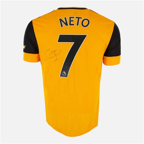 Pedro Neto Signed Wolves Shirt 2020 21 Home [7] New