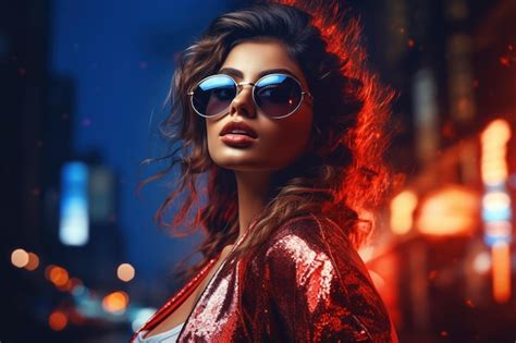 Premium Photo South Asian Girl Wearing Sunglasses