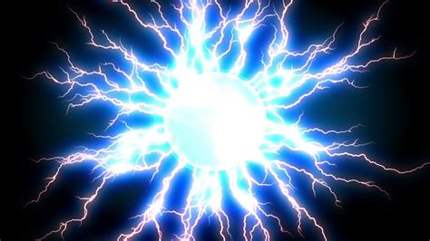 Blue Lightnings Plasma Ball Abstract Video Footage Stock Footage