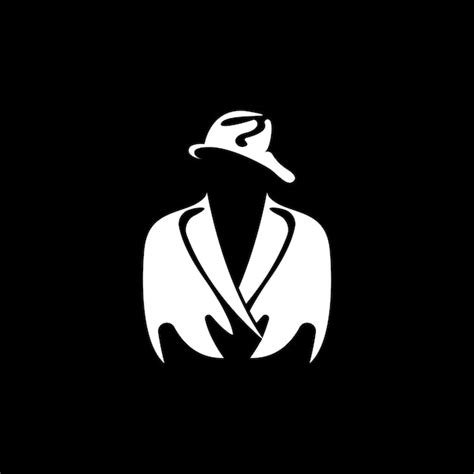 Premium Vector Detective Man Logo Design Mafia Detective Fashion