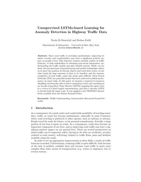 Pdf Unsupervised Lstms Based Learning For Anomaly Detection In