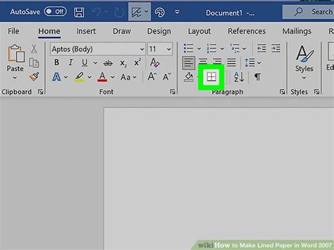 How To Make Lined Paper In Word 2007 Best Method