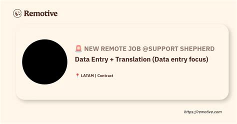 [hiring] data entry translation data entry focus support shepherd