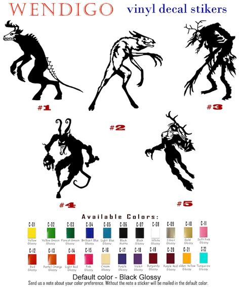 Wendigo Skinwalker Big Foot Vinyl Decal Sticker Car Wall Window Laptop