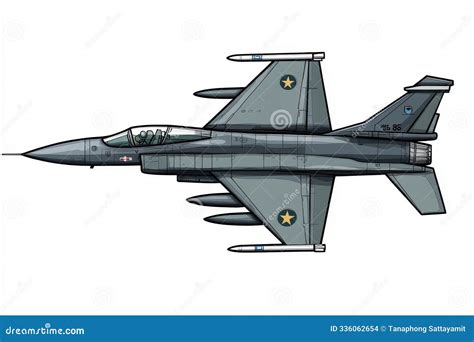 A Cartoon Illustration Of A Jf17 Thunder Fighter Jet A Pakistani And