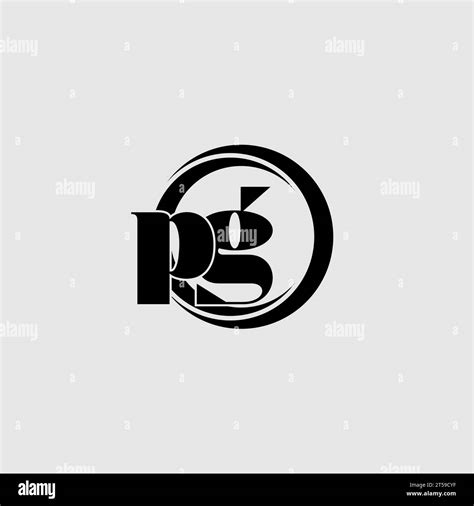 Letters PG Simple Circle Linked Line Logo Vector Graphic Stock Vector
