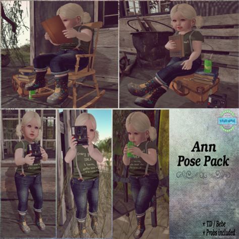 Second Life Marketplace ~kauai Wave Poses~ Ann Pose Pack Wearandunpack