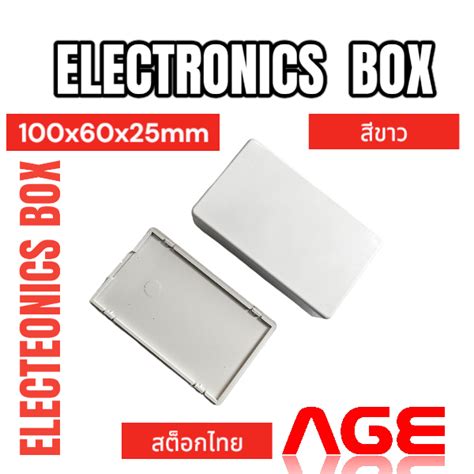 กล่องพลาสติกอเนกประสงค์สีขาว 100x60x25mm สำหรับบอร์ดอิเล็กทรอนิกส์