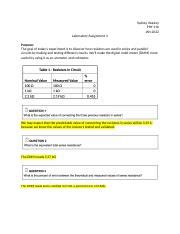 PHY 116 LAB 3 Docx Sydney Veasley PHY 116 JAN 2022 Laboratory Assignment 3 Purpose The Goal
