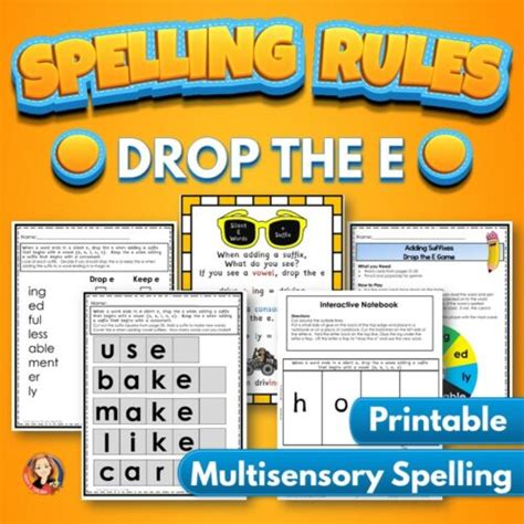 Drop The E Spelling Rule Activities Made By Teachers