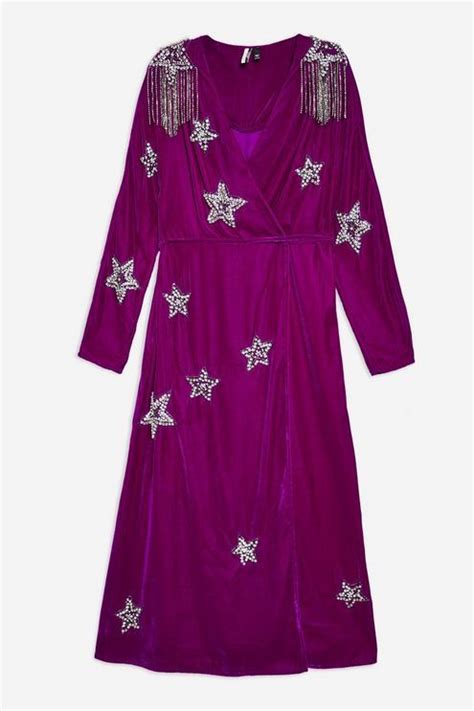 Velvet Embellished Wrap Dress Topshop Topshop Outfit Wrap Dress Dress