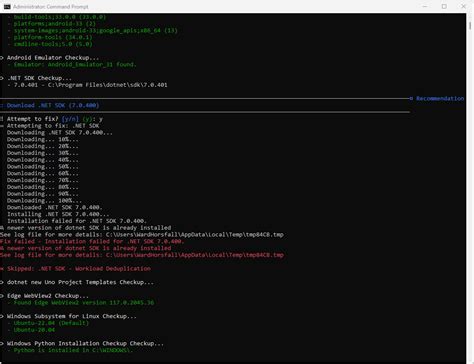 Issue Uno Check A Newer Version Of Dotnet SDK Is Already Installed Issue