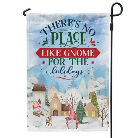 There S No Place Like Gnome Garden Flag 365Canvas