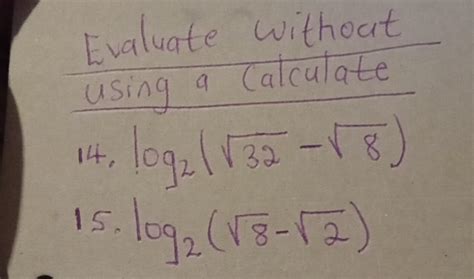 Evaluate Without Using A Chegg Com