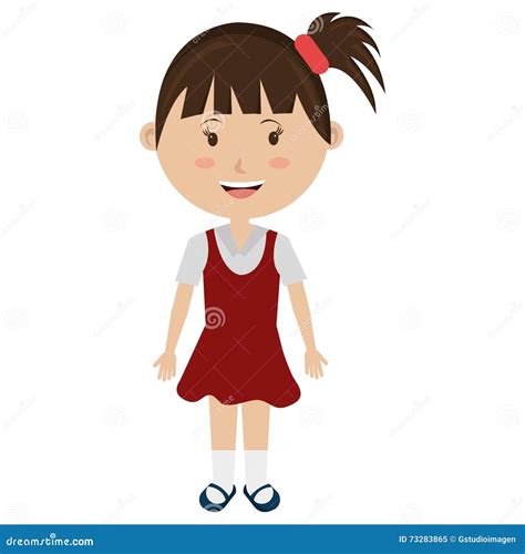 Smiling Avatar Girl Graphic Stock Illustration Illustration Of Hands