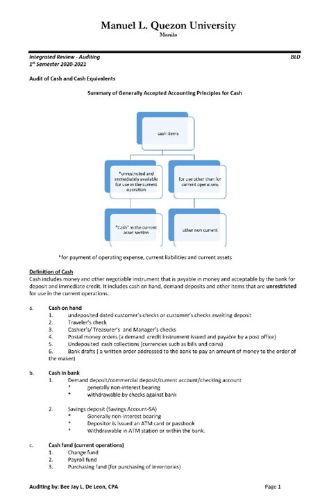 Audit Cash And Cash Equivalents Pdf Ilideinfo Platform Pdf Viewer