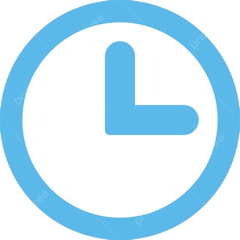 Reloj Plano Color Azul Icono Horario Horario Icono Azul Vector PNG