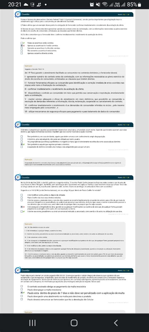 Simulado estácio Direito Cibernético