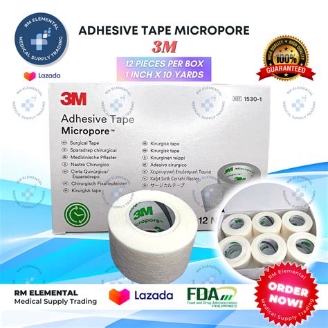 Micropore Surgical Tape 3m 1 Inch By 10 Yard 12 Pieces Per Box Sold