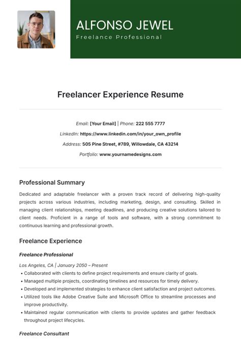 Free Experience Resume Templates To Edit Online And Download