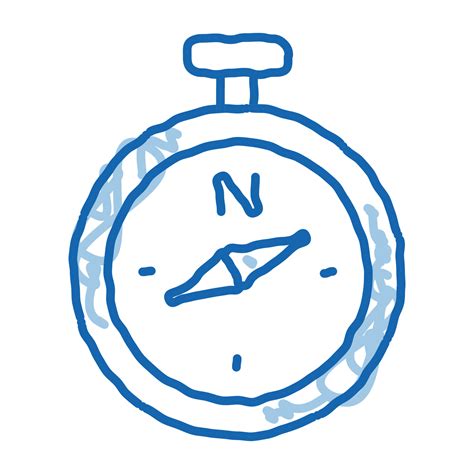 Compass Doodle Icon Hand Drawn Illustration 19477065 Vector Art At Vecteezy