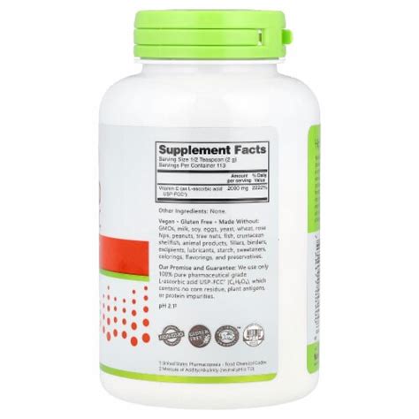 Nutribiotic Immunity Ascorbic Acid 100 Pure Vitamin C Crystalline
