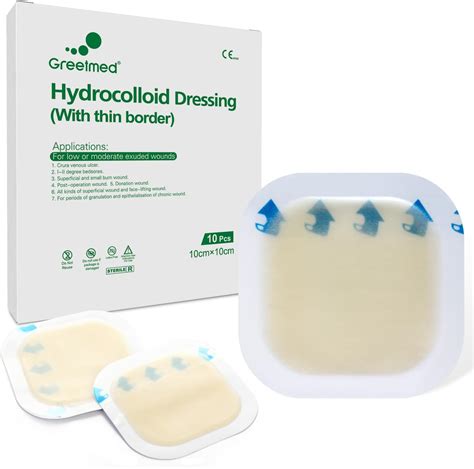 Hydrocolloid Bandages 4 X 4 With Thin Border Large Hydrocolloid Dressing Self
