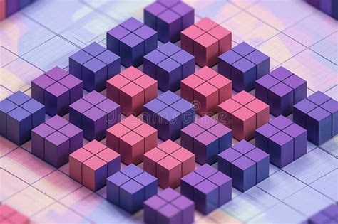 Dimensional Arrangement Of Colorful Cubes Exhibiting An Intricate Dimensional Arrangement Of Colorful Cubes Exhibiting An Intricate