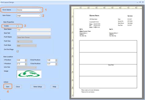 EzAccounting Software FAQs How To Print An Invoice With Without A Logo