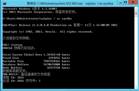 Oracle ORA 03113 通信通道的文件结尾 故障处理 墨天轮