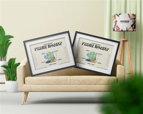 Premium Psd Floating Frames Mockup Design