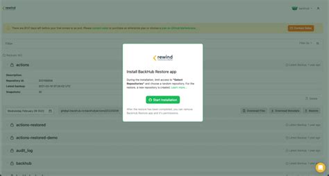 Rewind For Github Features Rewind