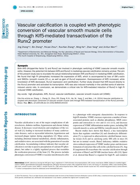 Pdf Vascular Calcification Is Coupled With Phenotypic Conversion Of