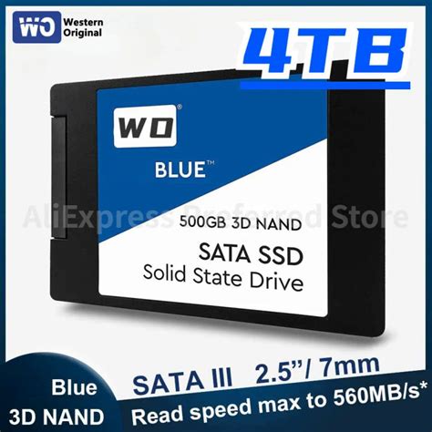 3d สีน้ำเงินดั้งเดิมแบบตะวันตก Nand โซลิดสเตทไดรฟ์ภายใน Ssd Sata Iii