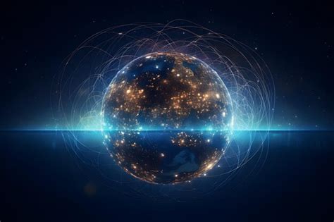 Premium Photo Global Network Global Connection Connectivity