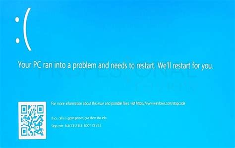 Reparar Error Inaccessible Boot Device Windows Y Similares