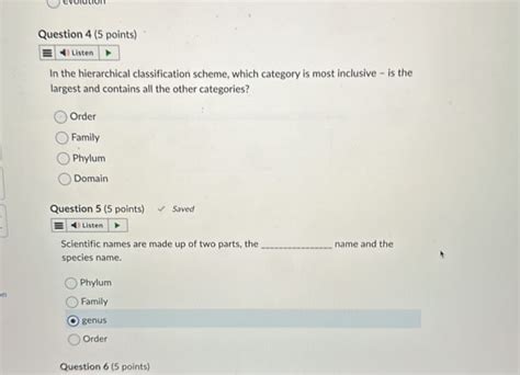 Question Points In The Hierarchical Studyx