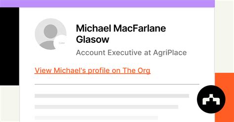Michael Macfarlane Glasow Account Executive At Agriplace The Org