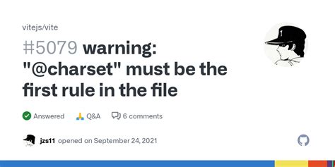 Warning Charset Must Be The First Rule In The File · Vitejs Vite