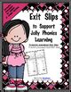 Exit Slips For Phonics Formative Assessment By Lisa Sadler TPT