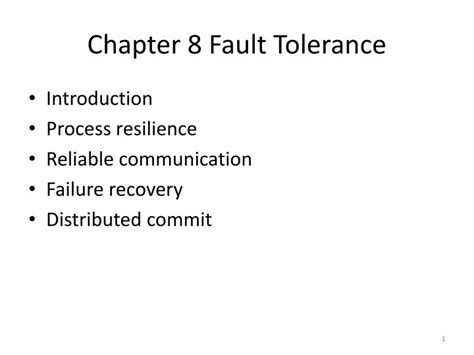 PPT Chapter Fault Tolerance PowerPoint Presentation Free Download ID