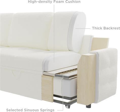 Papajet Convertible Pull Out Comfortable Sofa Bed Modern Tufted