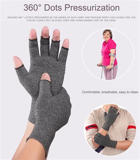 Luvas de artrite para homens e mulheres terapia de compressão