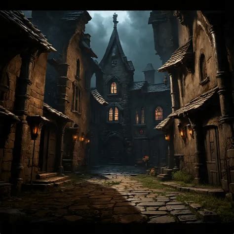 Warhammer Fantasy Rpg Style Town Gritty Atmosphere