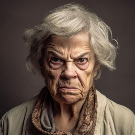 Premium Ai Image Furious Senior Woman Portrait Annoyed And Outraged