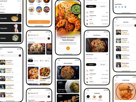 Food Recipe Mobile App Ui Design Behance