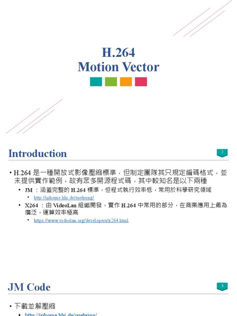 h 264 motion vector pdf