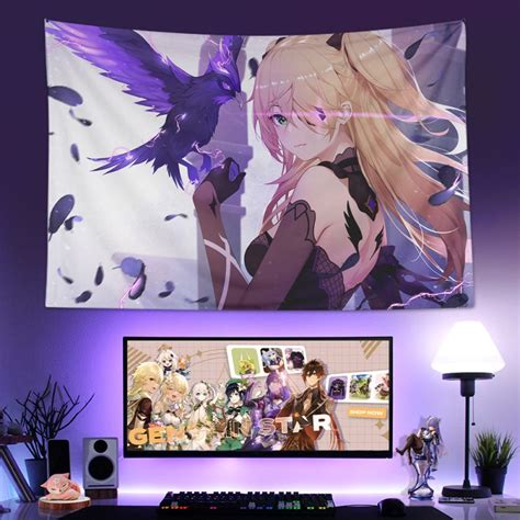 Genshin Impact Tapestry Room Decor Hu Tao Genshin Star
