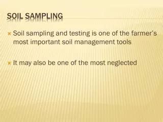 PPT Soil Sampling PowerPoint Presentation Free Download ID