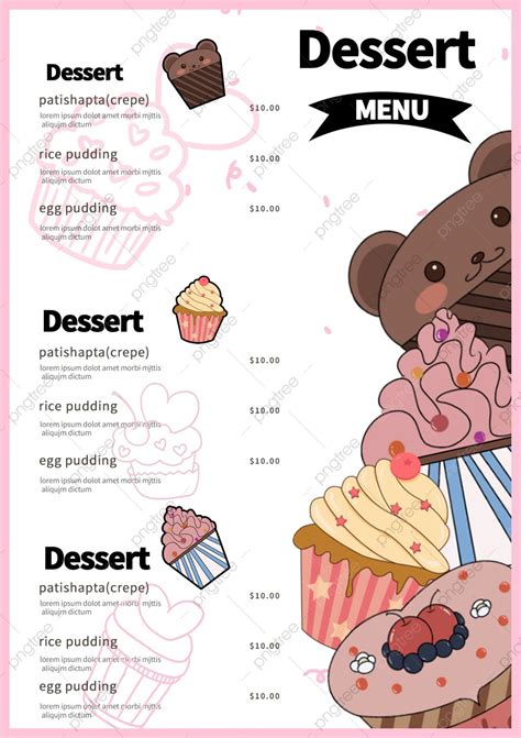 Cute Menu Templates At Caitlin Hume Blog